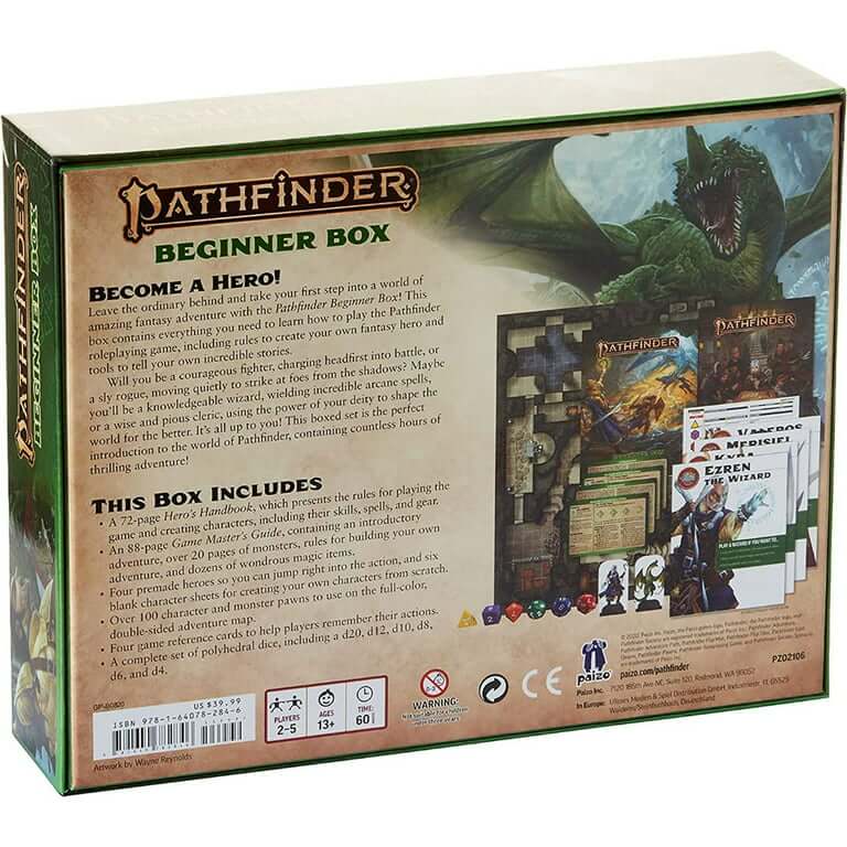 Pathfinder 2ed Beginner Box Paizo Przyczółek miejsce dla graczy