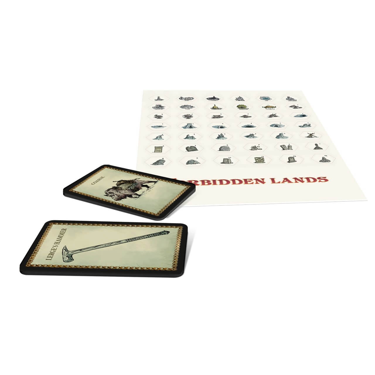Forbidden Lands The Bitter Reach Map & Cards Pack Przyczółek miejsce ...